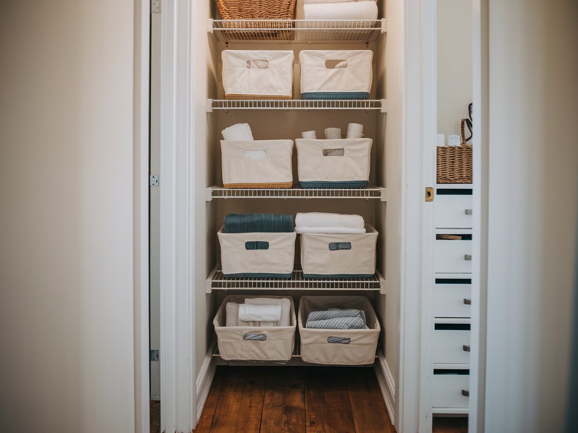 21 Smart Linen Closet Organization Ideas for Hallways, Walk-In Closets ...