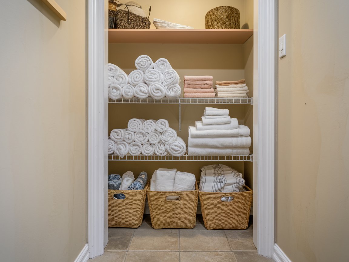 21 Smart Linen Closet Organization Ideas for Hallways, Walk-In Closets ...