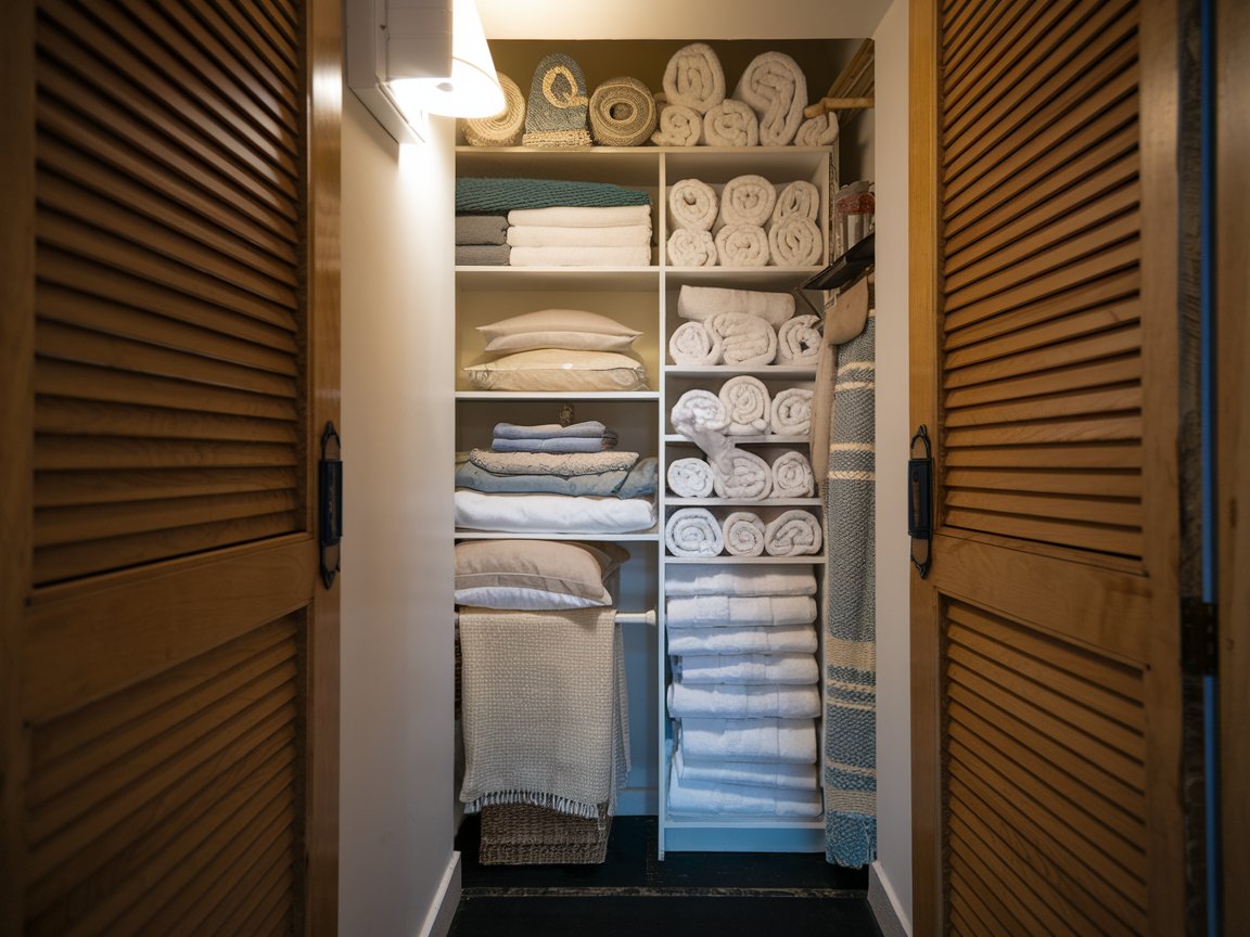 21 Smart Linen Closet Organization Ideas for Hallways, Walk-In Closets ...
