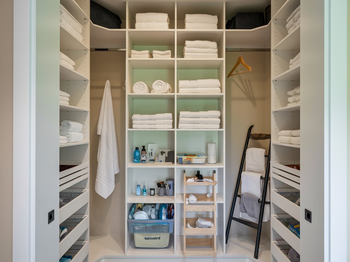 21 Smart Linen Closet Organization Ideas for Hallways, Walk-In Closets ...