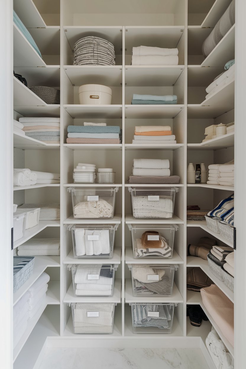 Large Linen Closet Organization 2025: 45 Smart Storage Ideas for Walk ...