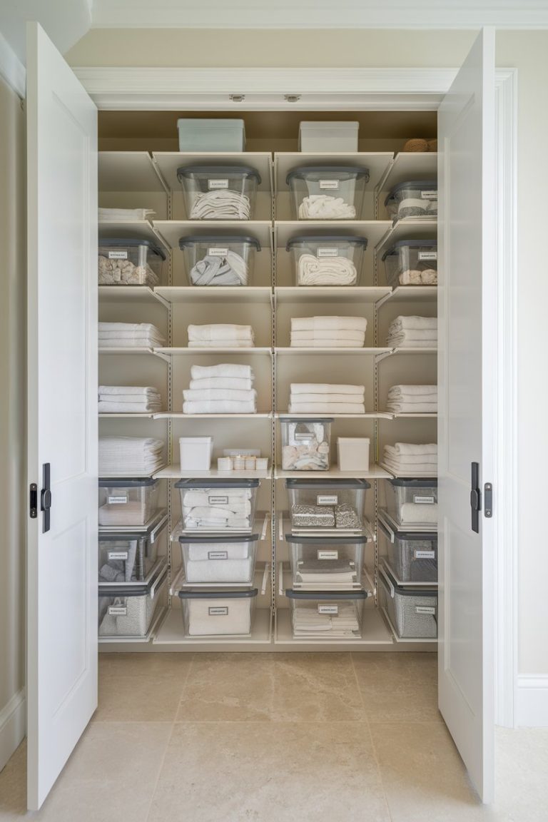 Large Linen Closet Organization 2025: 45 Smart Storage Ideas for Walk ...