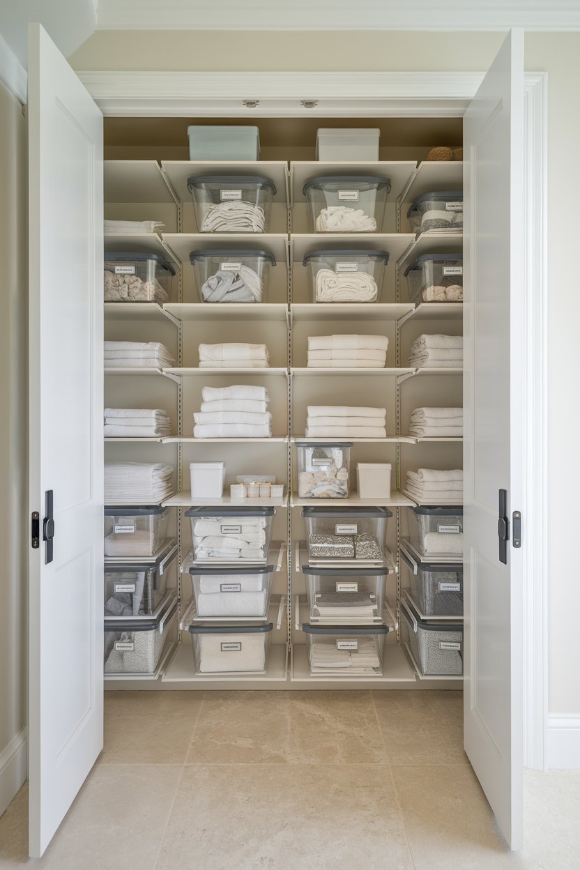 Large Linen Closet Organization 2025: 45 Smart Storage Ideas for Walk ...