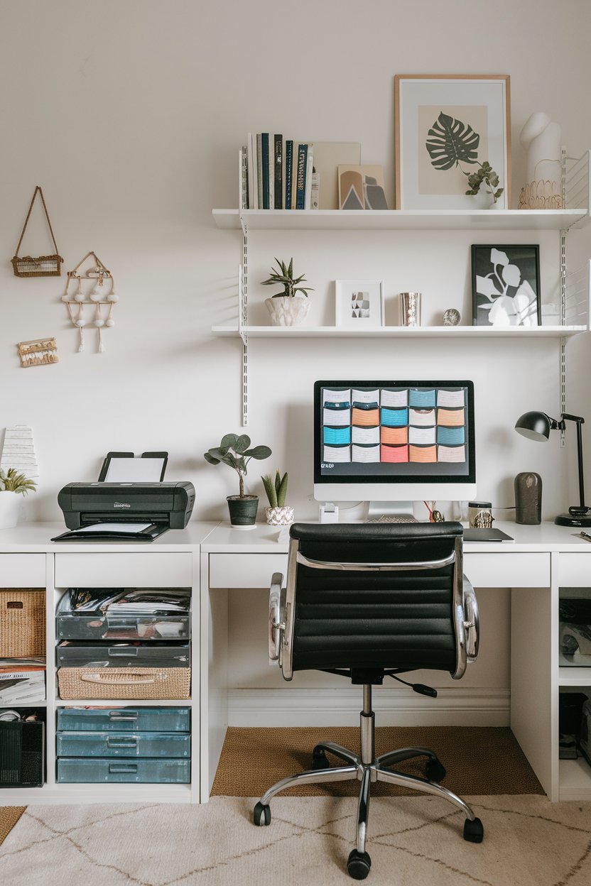 How to Organize a Home Office in 2025: 44 Smart Ideas for Space ...