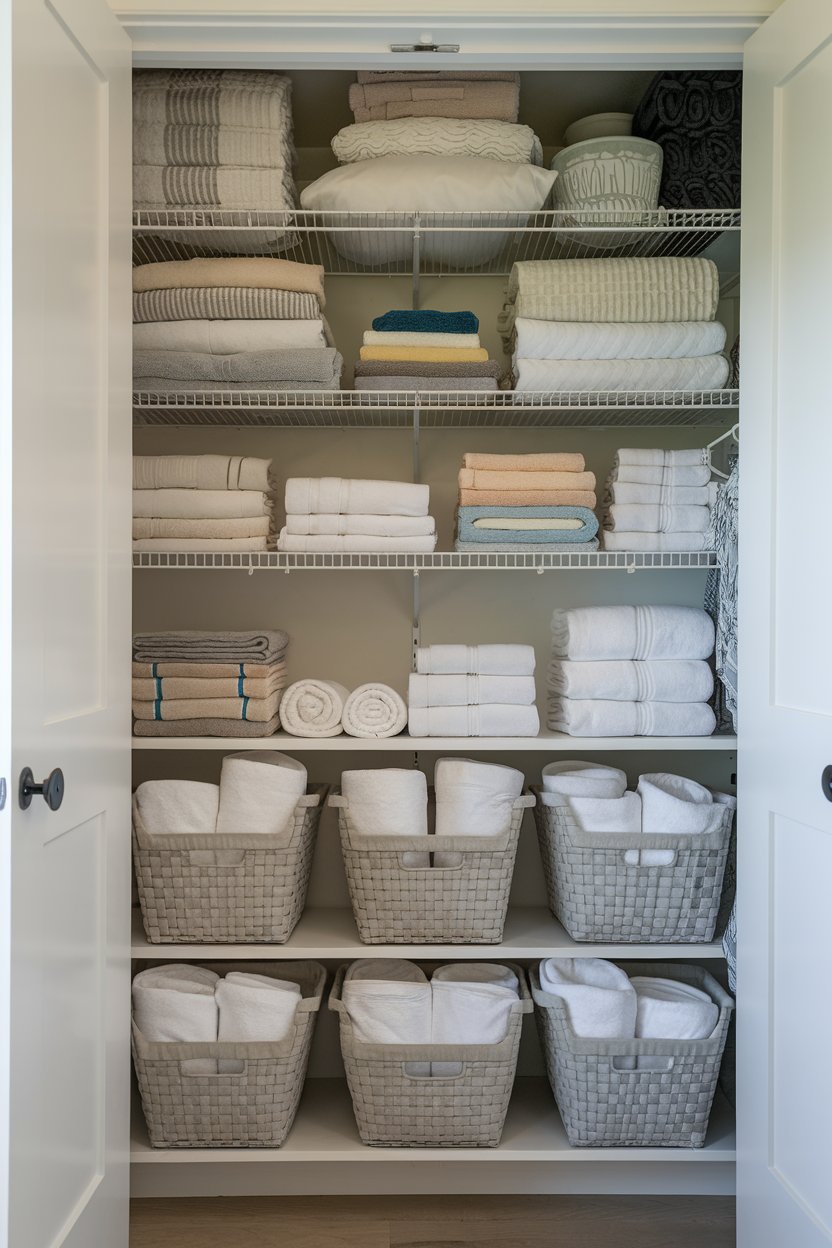 Large Linen Closet Organization 2025: 45 Smart Storage Ideas for Walk ...