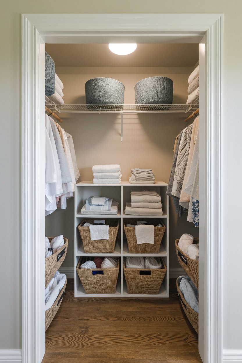Large Linen Closet Organization 2025: 45 Smart Storage Ideas for Walk ...