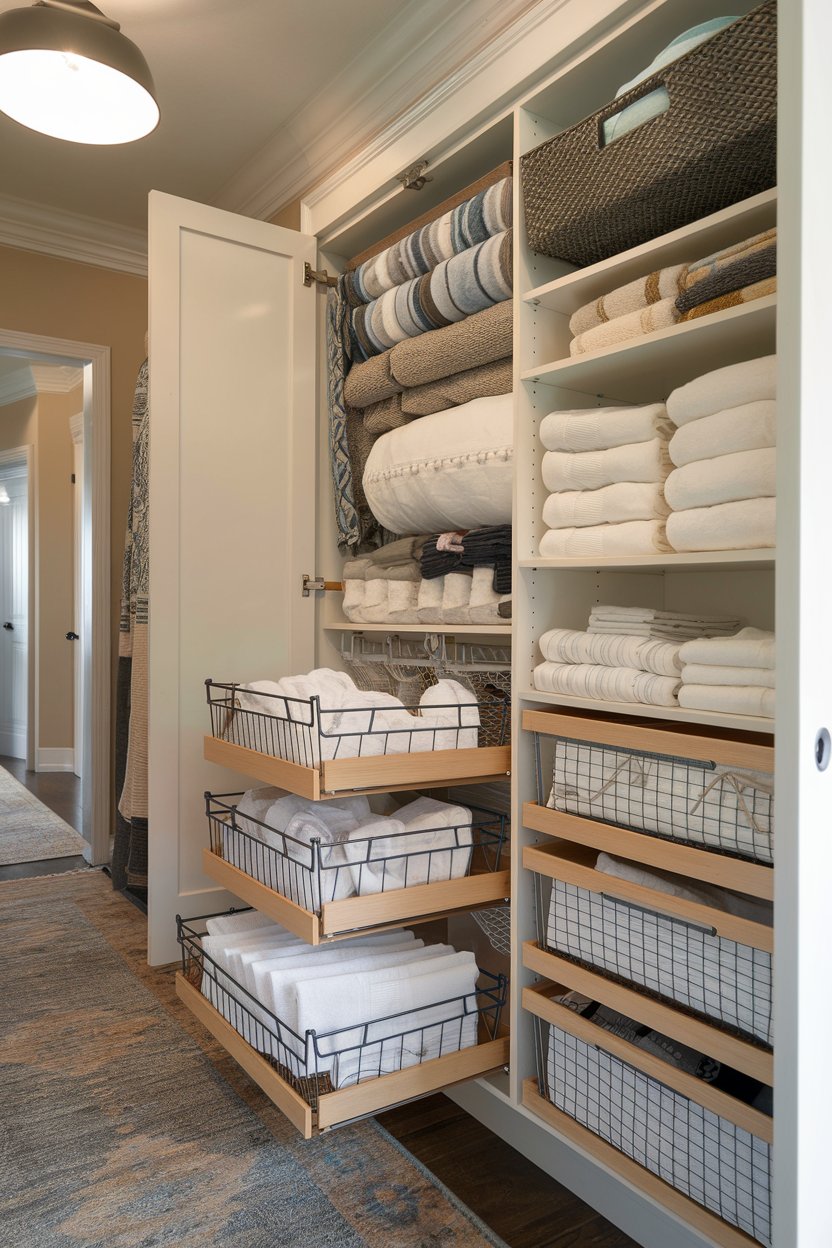 Large Linen Closet Organization 2025: 45 Smart Storage Ideas for Walk ...