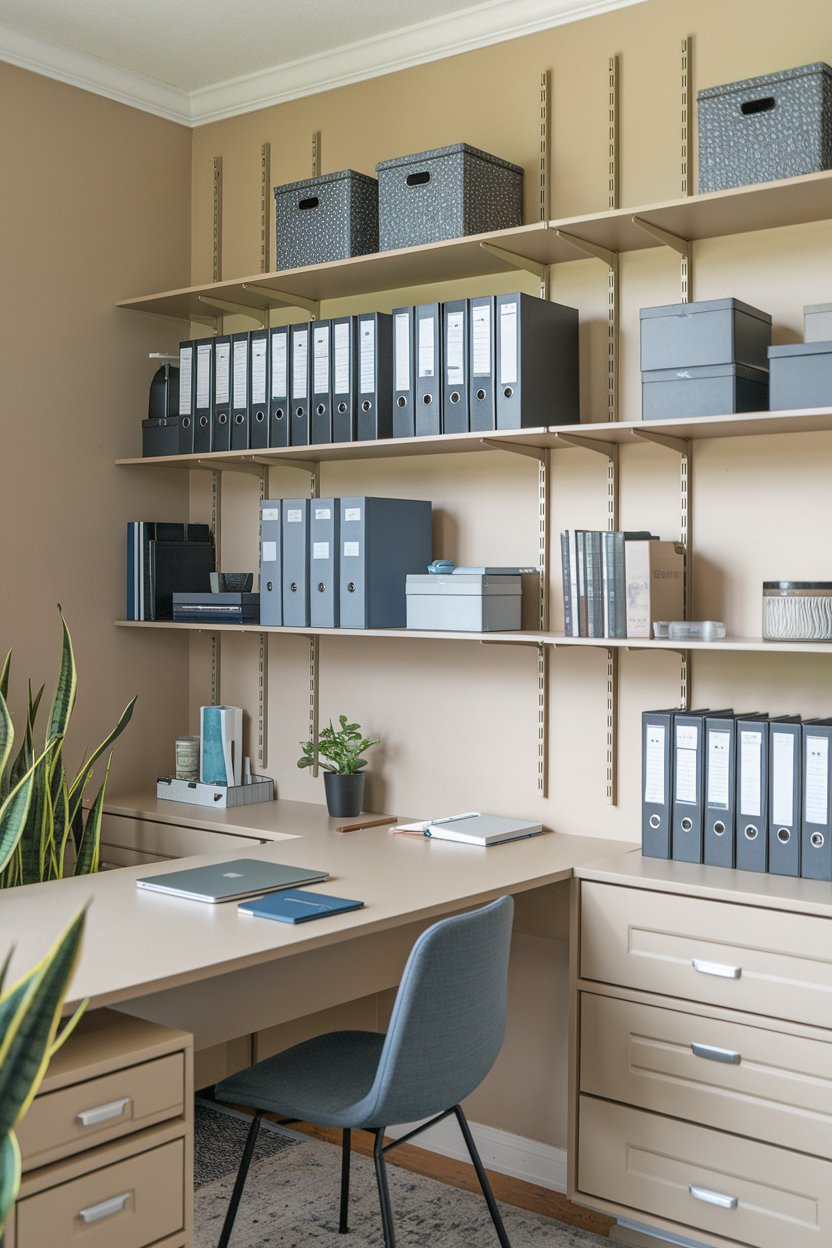 How to Organize a Home Office in 2025: 44 Smart Ideas for Space ...