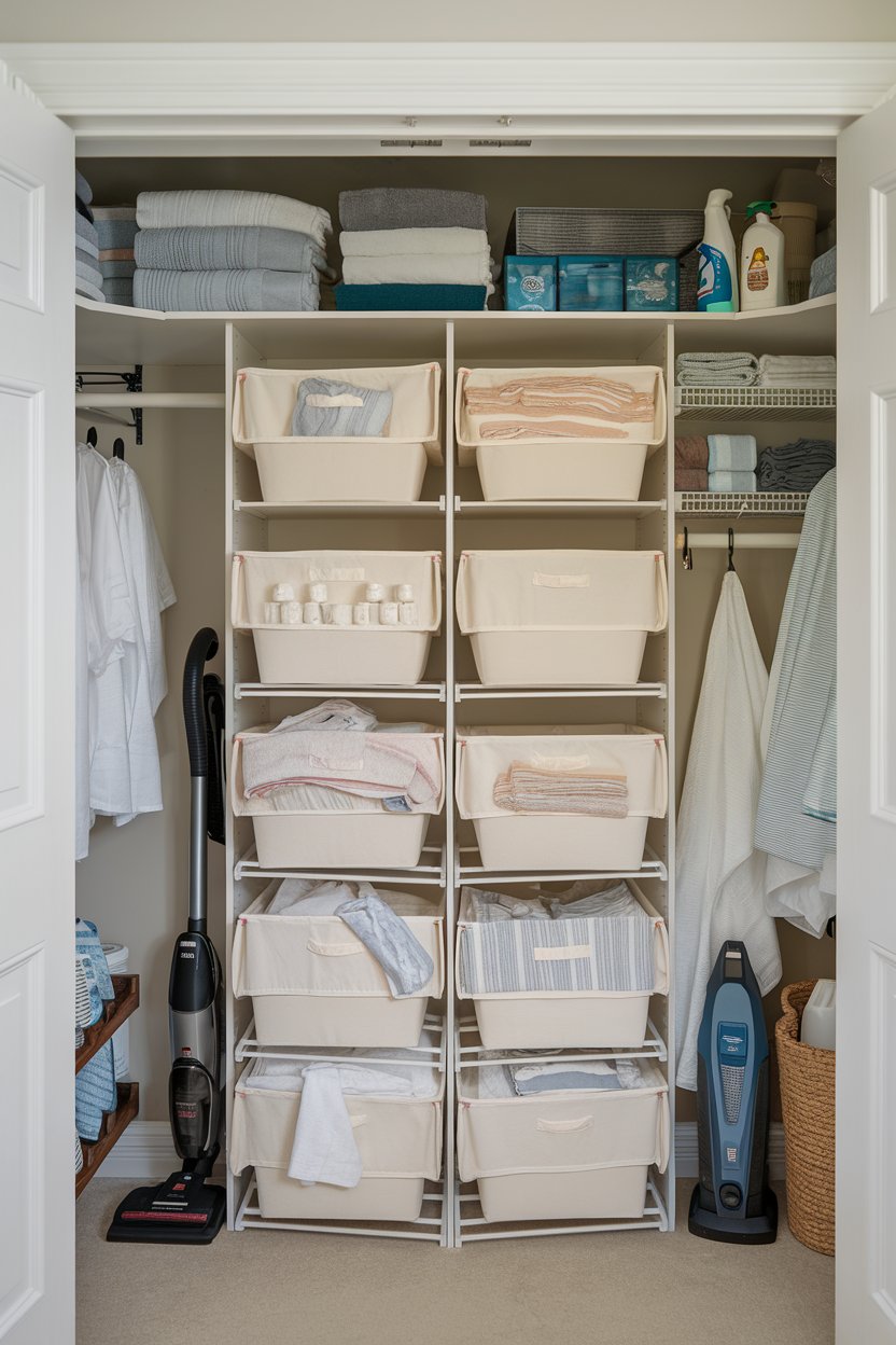 Large Linen Closet Organization 2025: 45 Smart Storage Ideas for Walk ...