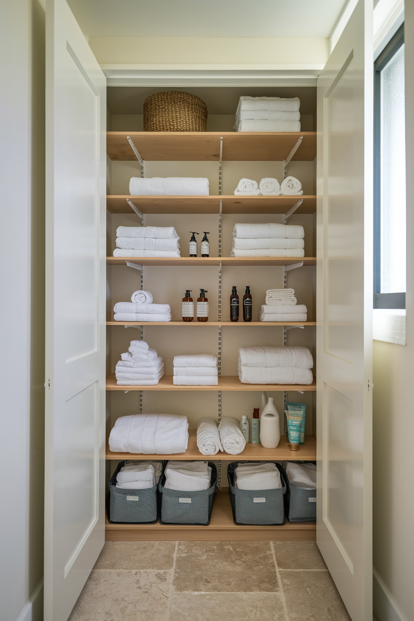 Small Linen Closet Organization 2025: 44 Genius Storage Ideas & Hacks ...