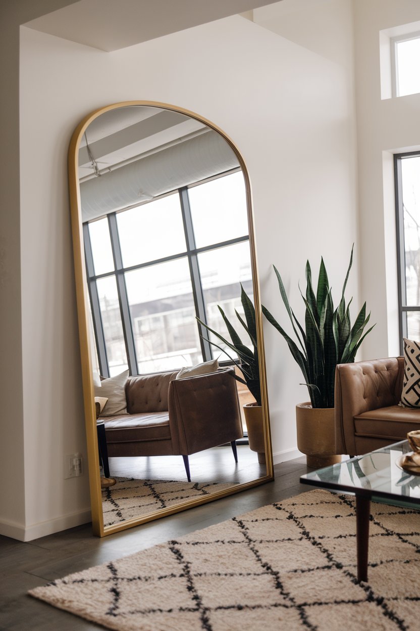 Standing Mirror Decorating 2025: 45 Stylish Ideas for Bedrooms, Living ...