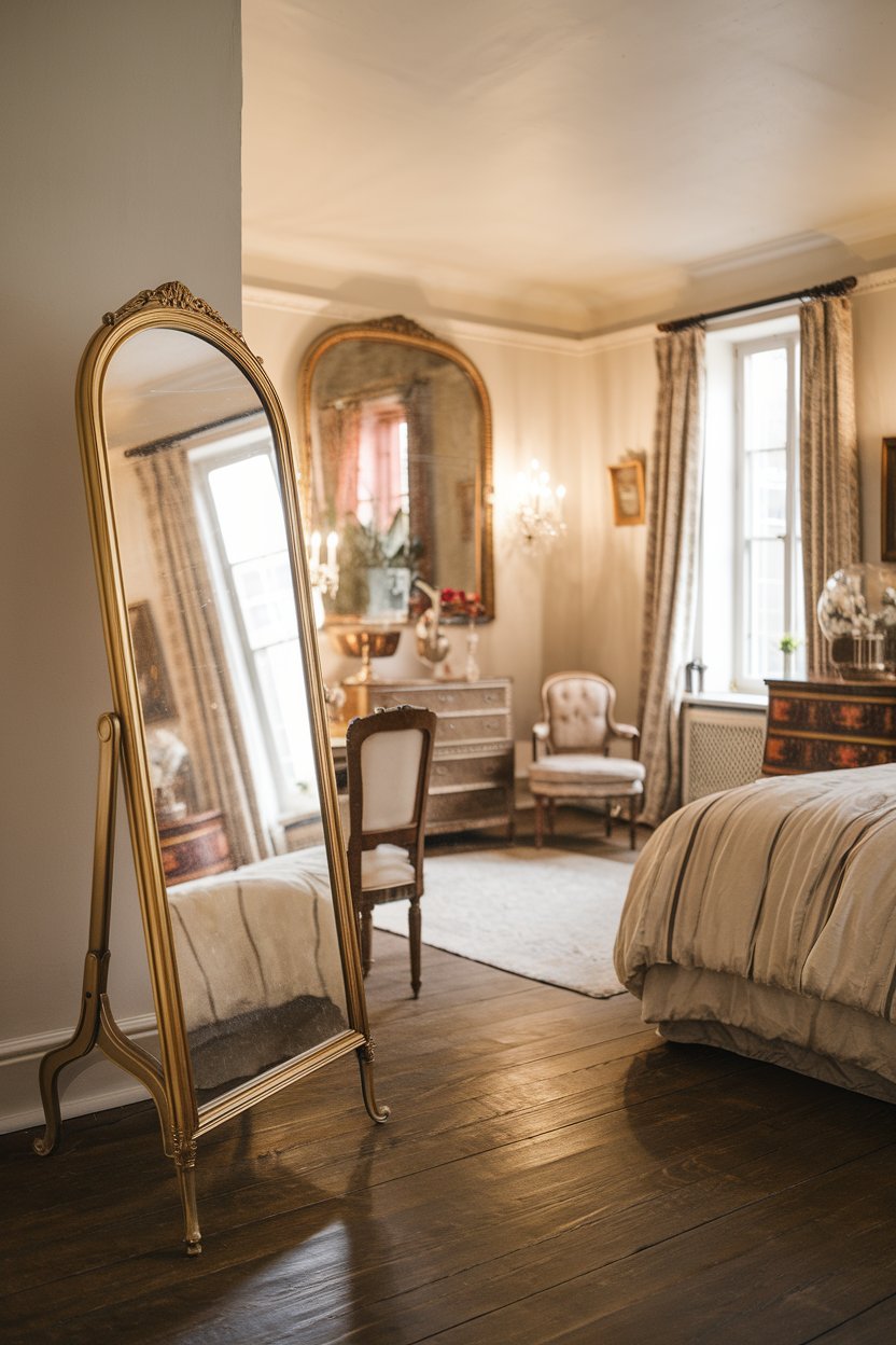 Standing Mirror Decorating 2025: 45 Stylish Ideas for Bedrooms, Living ...