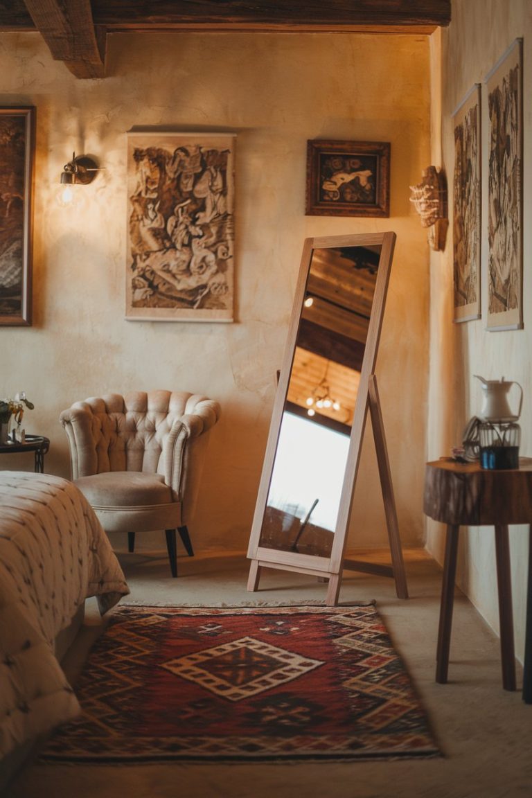 Standing Mirror Decorating 2025: 45 Stylish Ideas for Bedrooms, Living ...