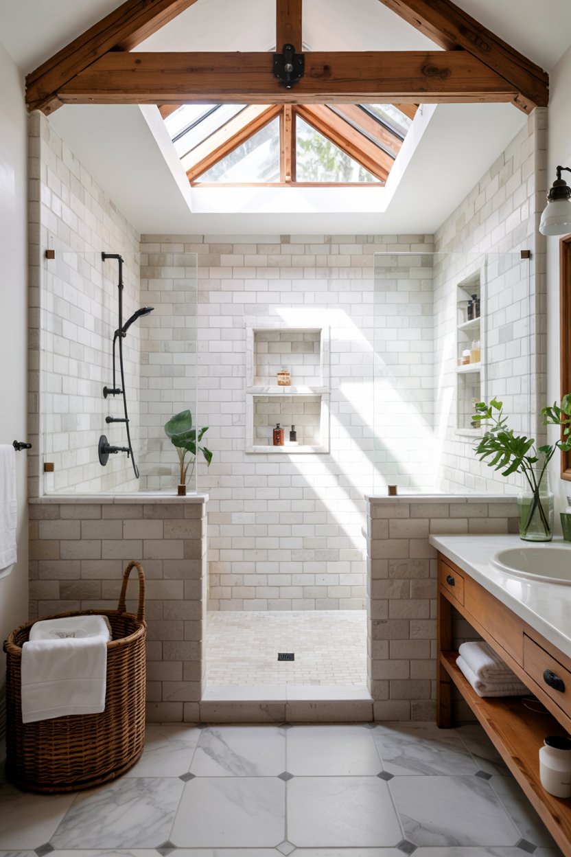 Walk In Shower No Door 2025: 41 Stunning Ideas for Master Baths, Small Bathrooms and Modern Remodels