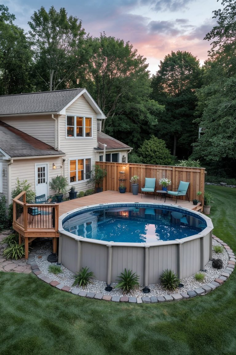 44 Stunning Above Ground Pool Deck Ideas 2025 for Any Yard – Cheap, DIY ...