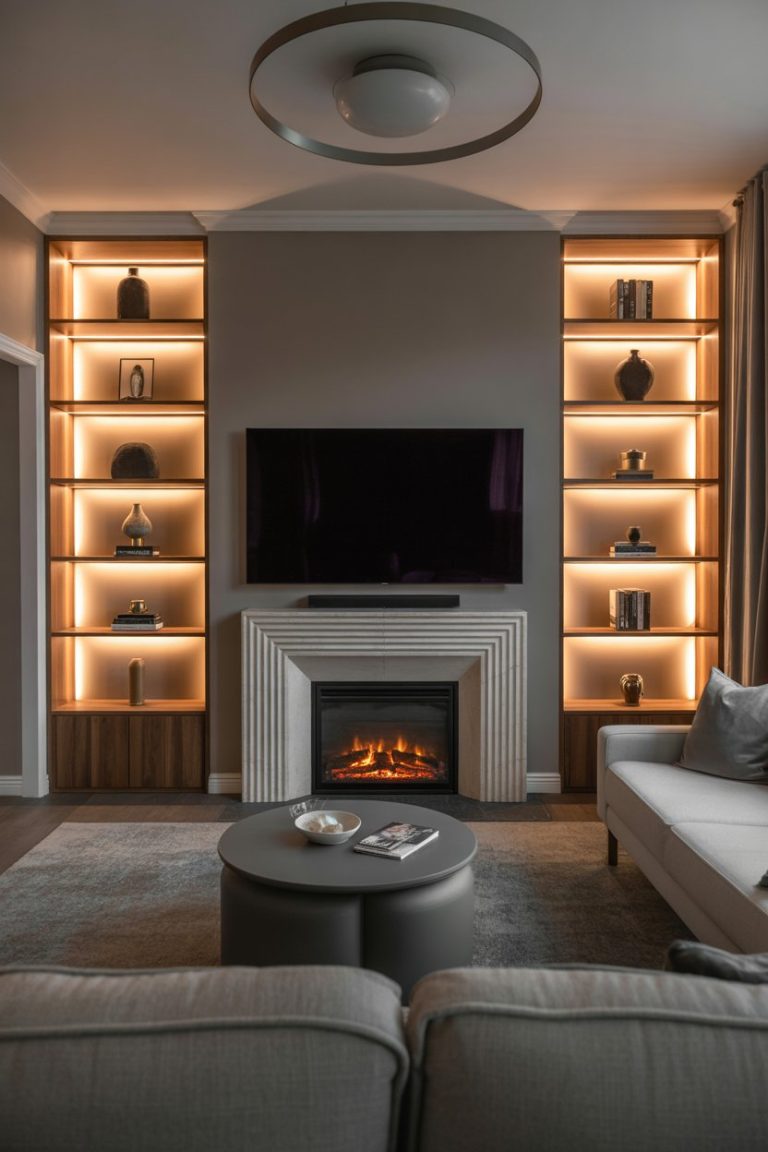 38 Built-In Shelves Living Room Ideas 2025 for Fireplace Walls, Small ...