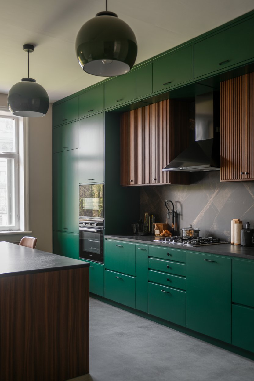 Emerald Green Kitchen 2025 Ideas: 40 Stylish Designs with Cabinets ...