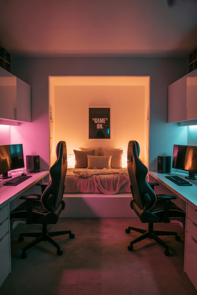 Gaming Room Setup 2026: 30 Aesthetic Cozy, Luxury, Small Space, Couples ...